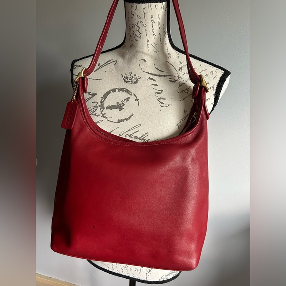 Coach | Bags | Vintage Red Coach Legacy Hobo Shoulder Bag 958 | Poshmark